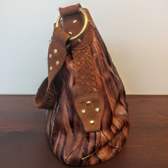 Charlie Lapson | Bags | Charlie Lapson Snake Print Leather Hobo Bag ...